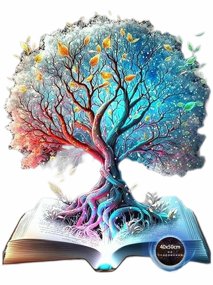 Картина стразами Древо жизни 40х50 см на подрамнике - алмазная вышивка