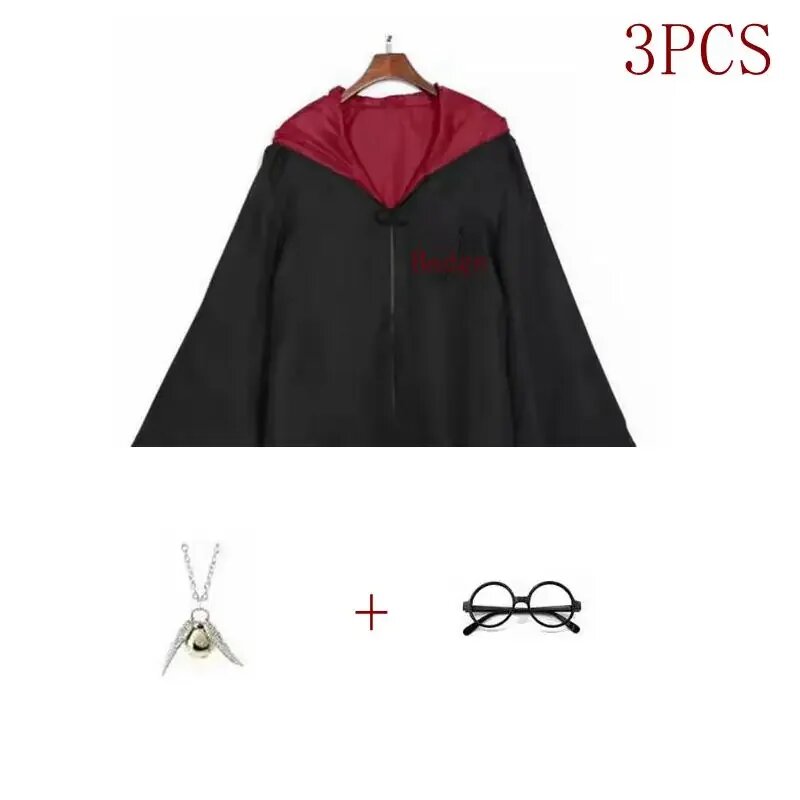 Костюм Гермионы из Гарри Поттера Бордовый, S, 3pcs1