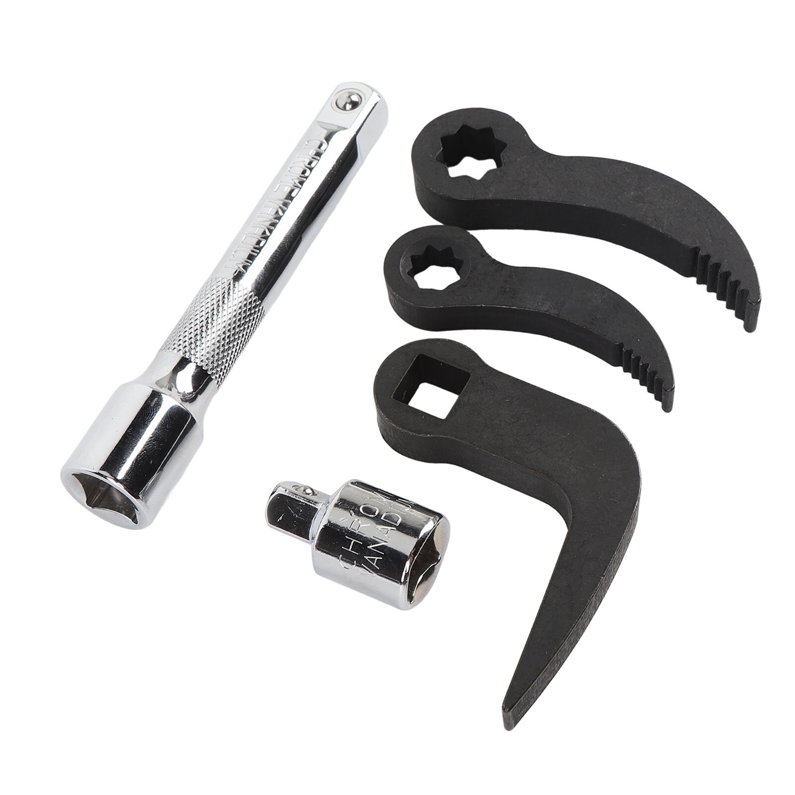 Набор из 5 предметов: монтировка, головка-адаптер для ключа, ломик 1/2 дюйма, 3/8 дюйма, головка-адаптер для лома и монтировка в форме буквы L с удлинителем