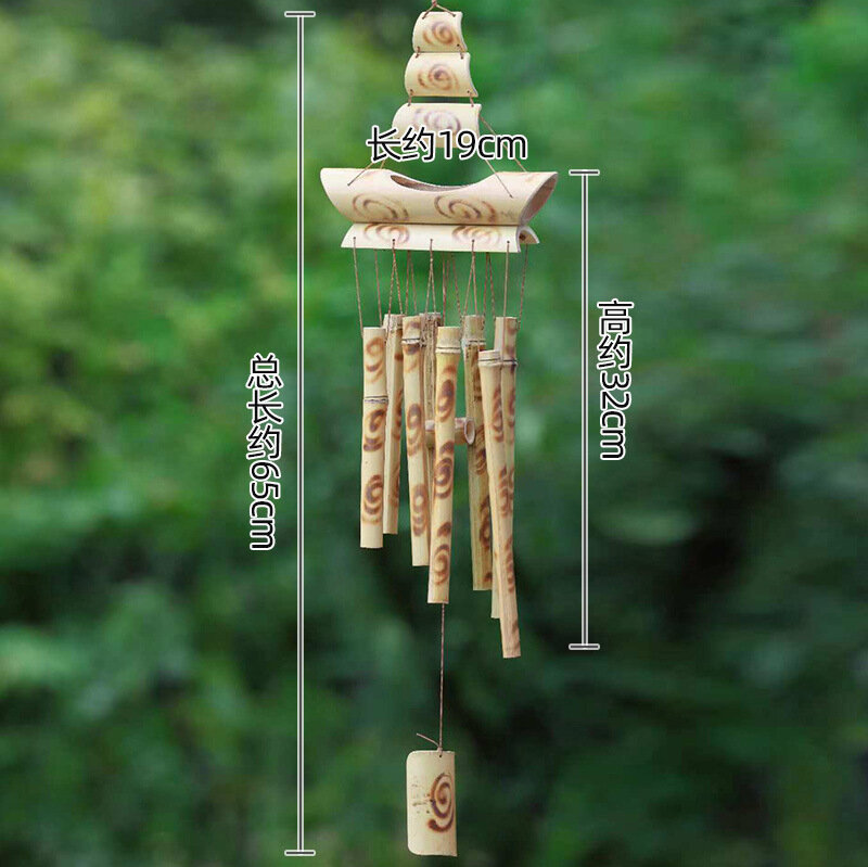 Ручная работа, бамбуковые ветряные колокольчики, фабричный источник, антикварный стиль, ветряные колокольчики для подвешивания, декор для улицы, китайский стиль, древние бамбуковые трубки, ветряные колокольчики из бамбука
