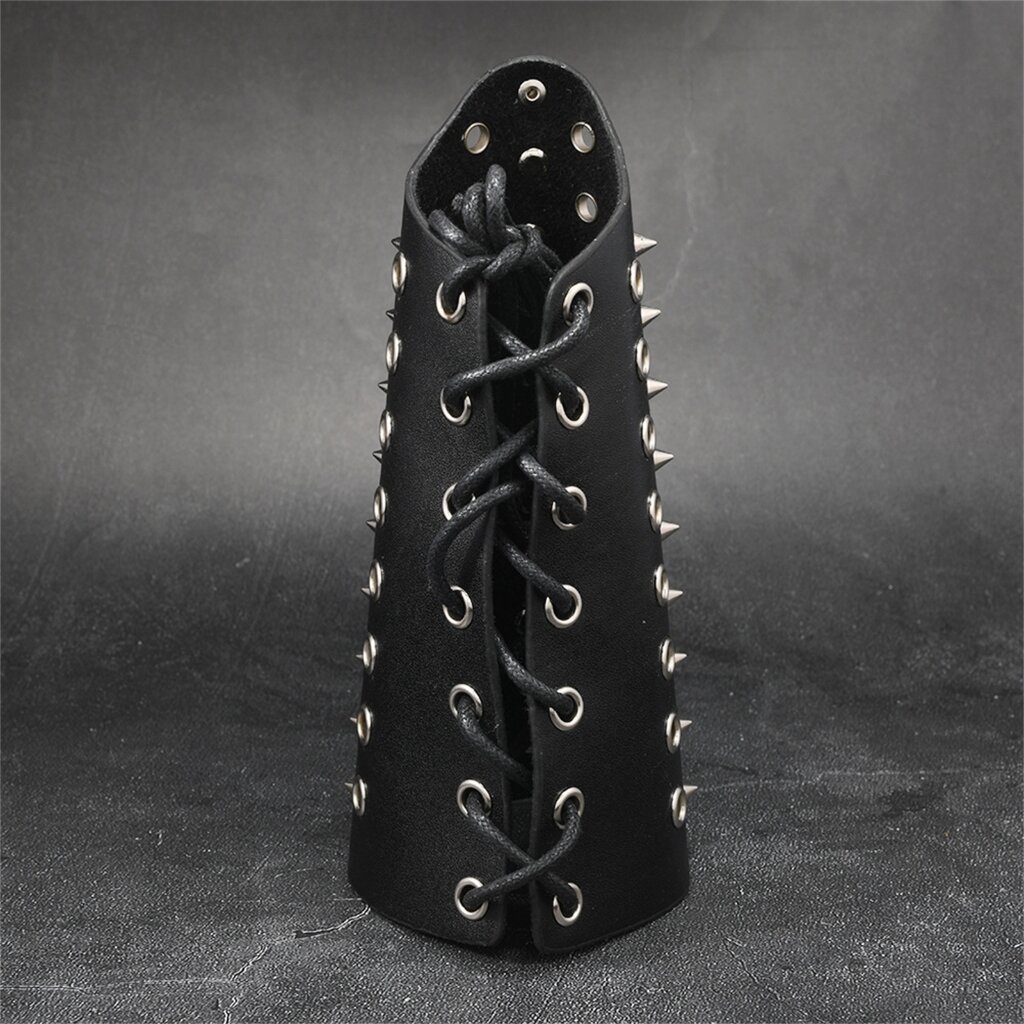 Кожаные браслеты-наручники для сцены