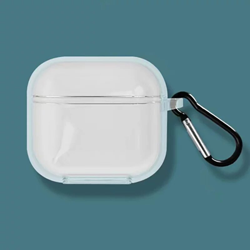 Чехол для наушников для 6-го поколения AirPods, мягкий силиконовый защитный чехол с прозрачным дизайном и крючком,