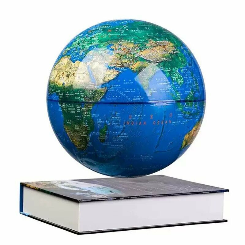 Плавающий глобус высотой 14 см под книгой, креативный декор для дома, гостиной, кабинета, офисного стола, 3D ночник.