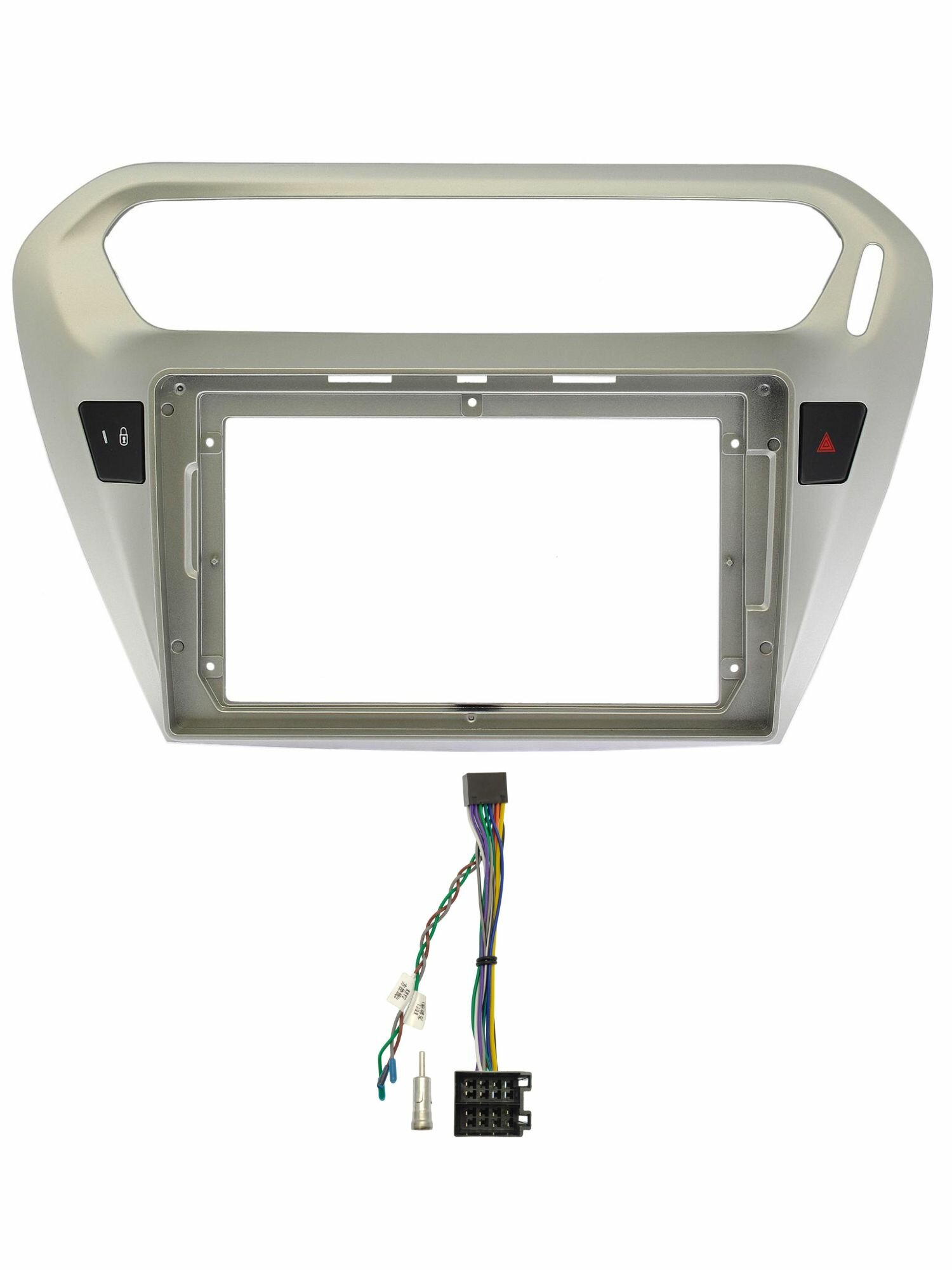 Рамка переходная Peugeot 301 + проводка для 9" магнитолы / Wide Media