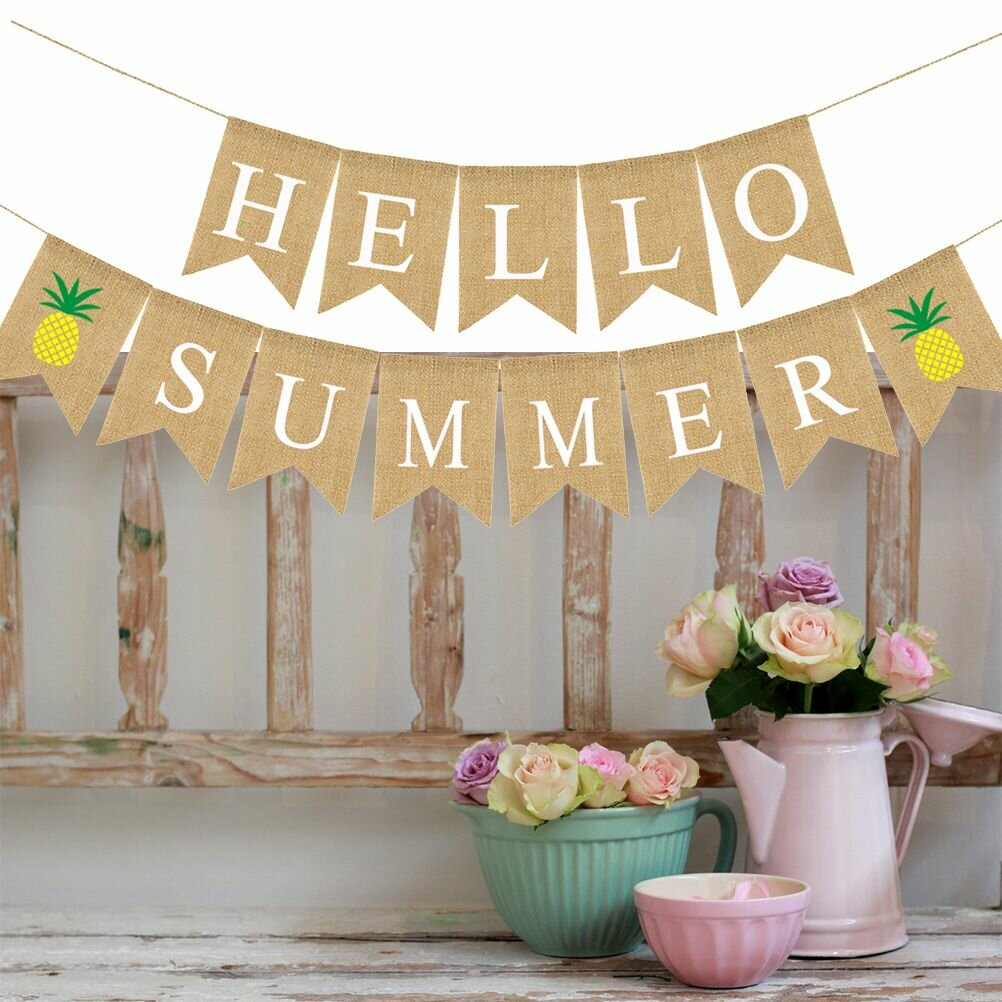 Гавайское Украшение, Лен И Конопляный Шнур, Декор Для Летней Вечеринки, 1 Комплект