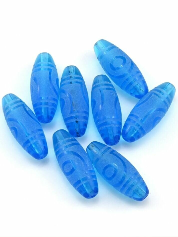 Бусина Дзи Два глаза из хрусталя тонированного