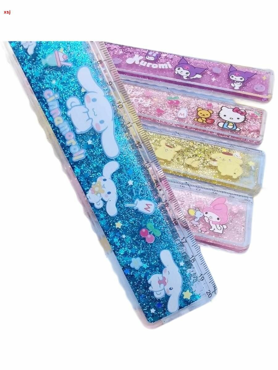 Линейка с блестками Kuromi 20 см .