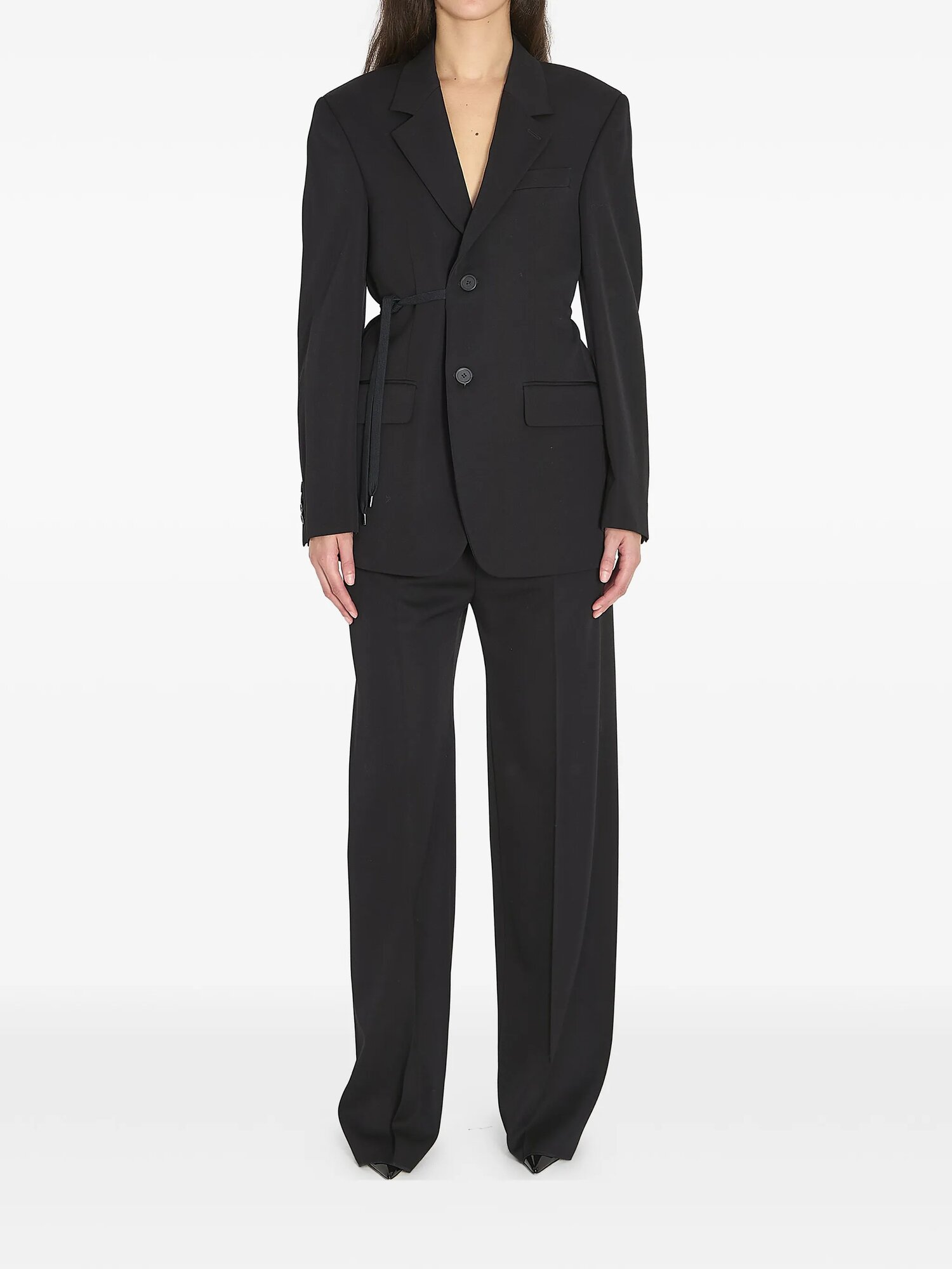 Куртка BALENCIAGA Wrap jacket, размер 38, black/black — фото 1