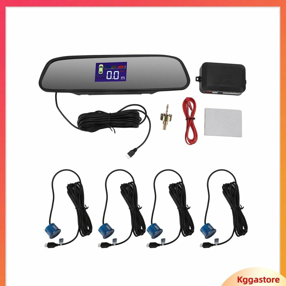 Автомобильная система парктроника, 4 датчика, диапазон 0.3-2.0м, для внедорожников/грузовиков, синий