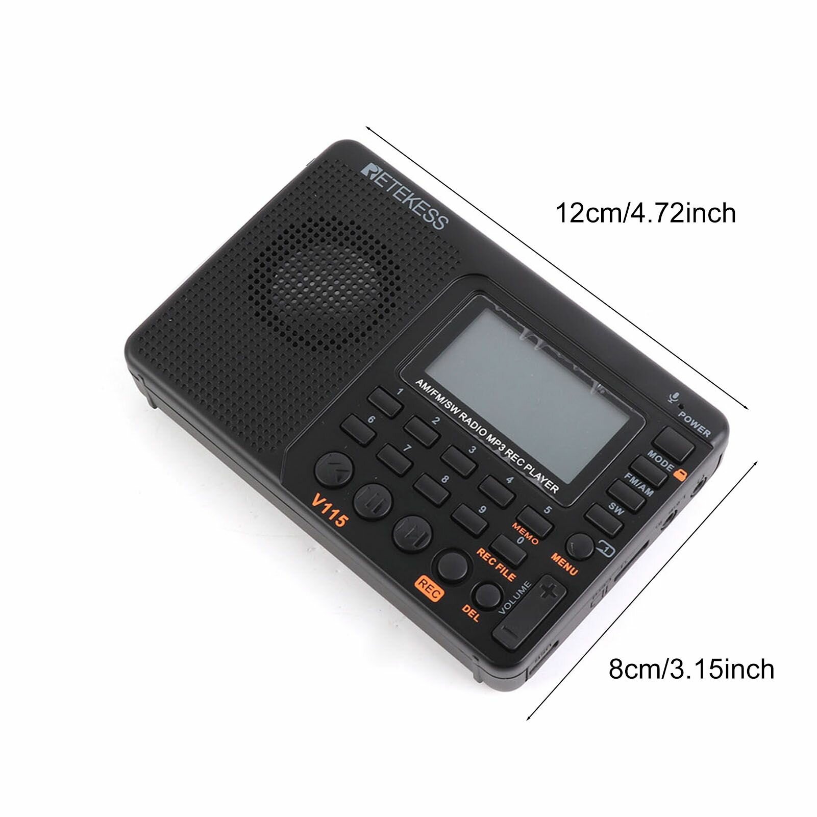 Retekess V-115 - FM/AM/SW радио с MP3-плеером