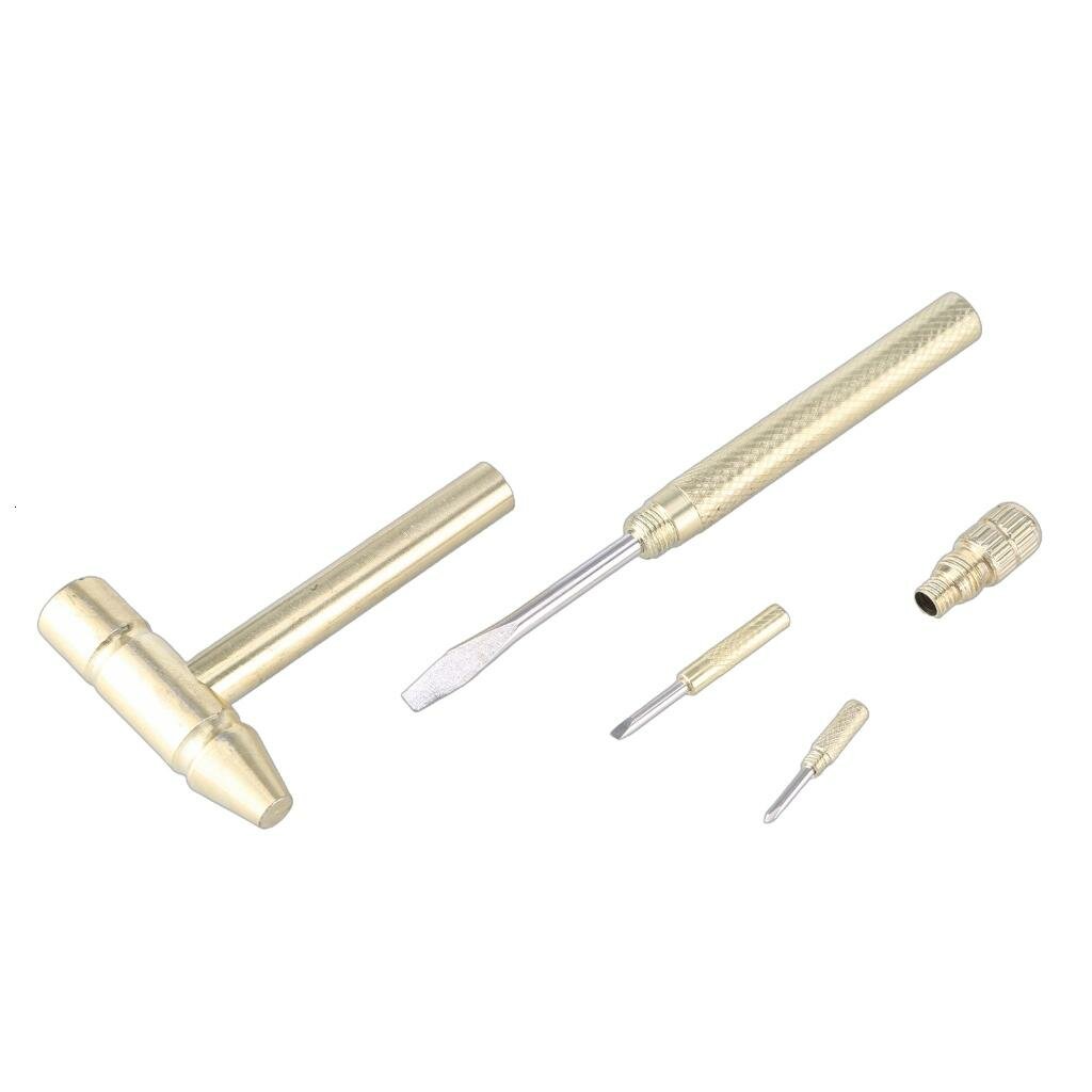 Мини-набор отверток и молотков из меди 6 в 1