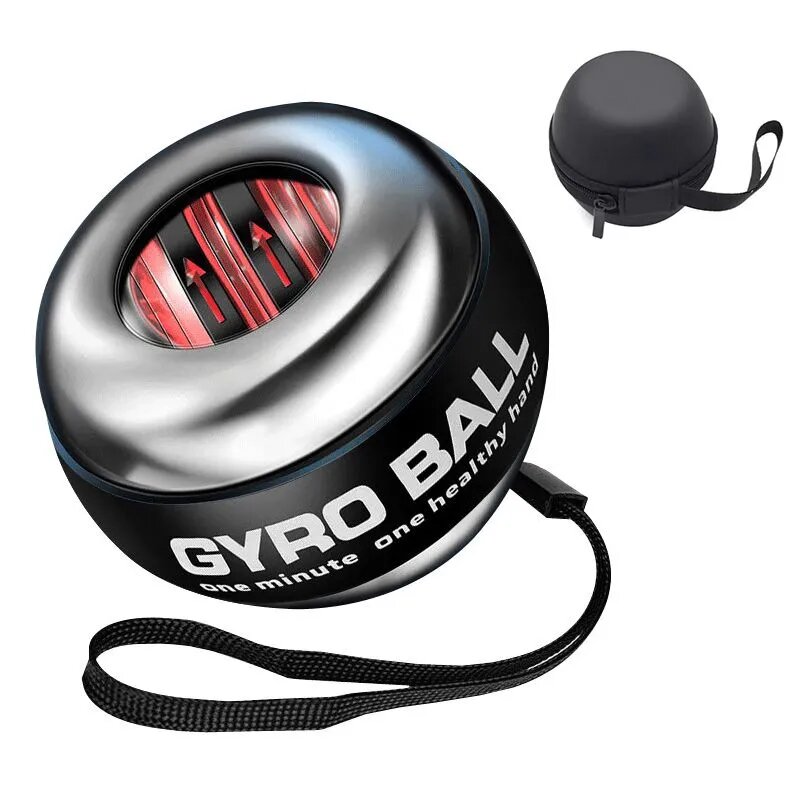 Гироскопический кистевой эспандер GYRO BALL для тренировки рук и запястий, черный