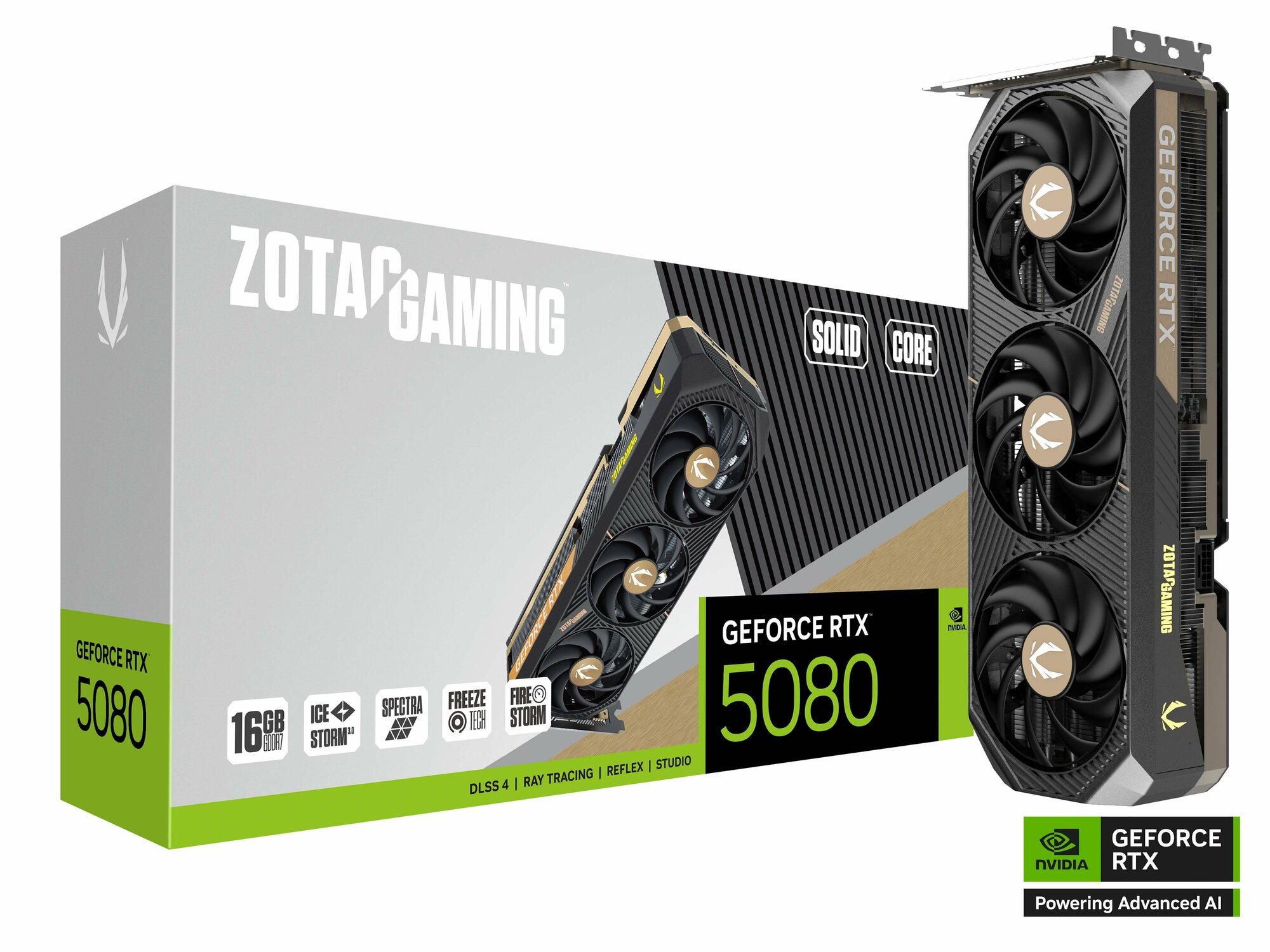 Видеокарта ZOTAC GeForce RTX 5080 SOLID CORE 16GB (ZT-B50800D2-10P)