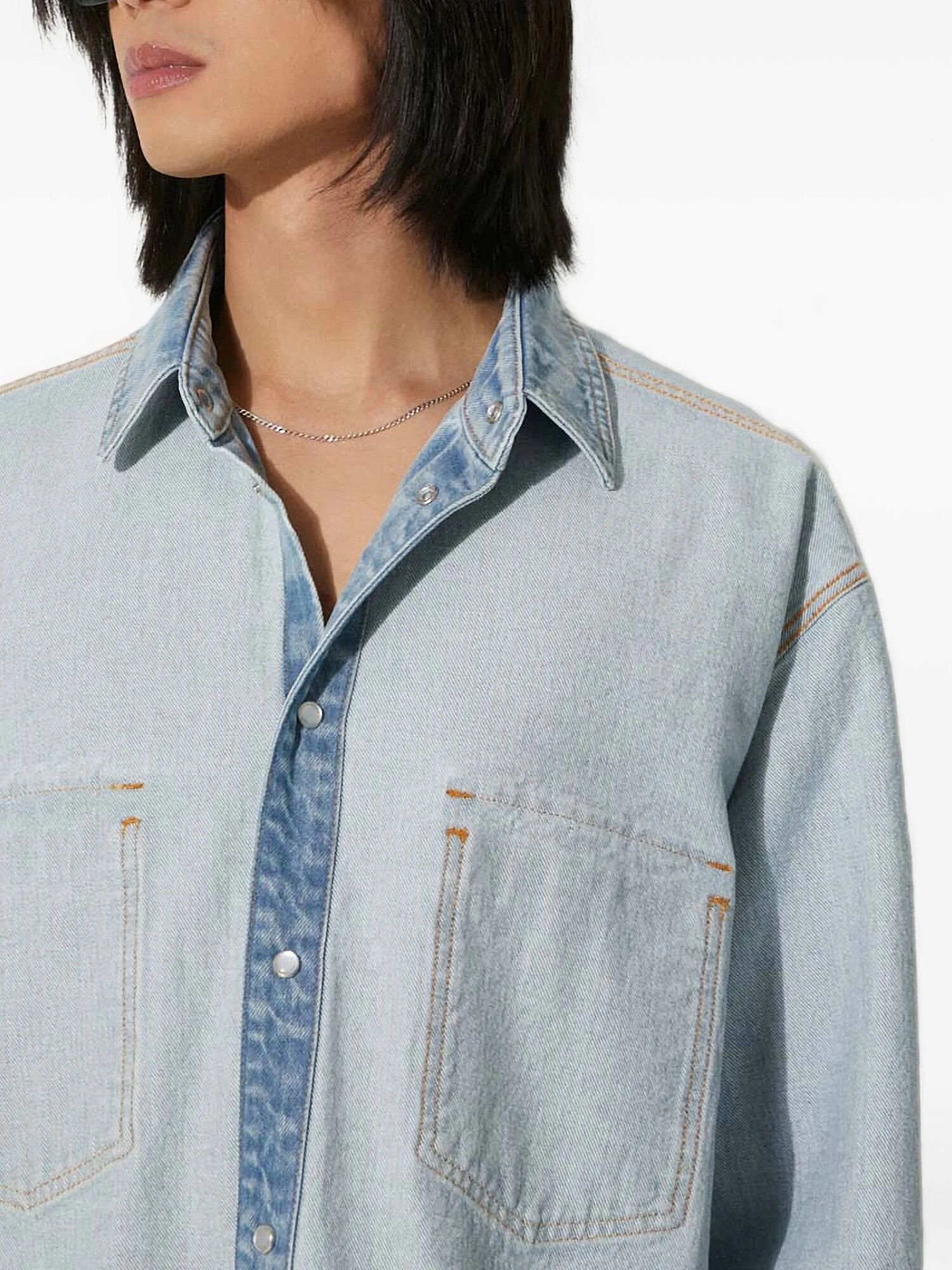 Рубашка Vetements, размер M, синий — фото 1