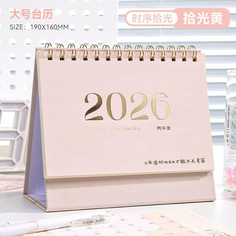 Новогодний настольный календарь, креативный мультяшный милый настольный декор, планировщик для студентов, блокнот-календарь, книга года Коня