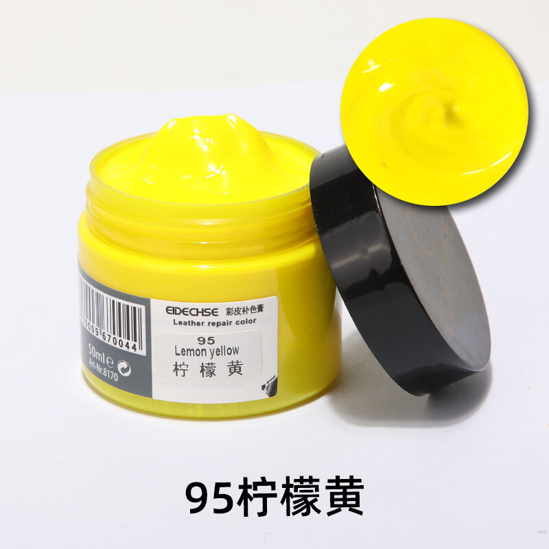 Пигменты для реставрации кожи, паста для ремонта и восстановления, Крем для ремонта кожи, компаунд для заполнения трещин, ожогов, дыр (Желтый лимон)