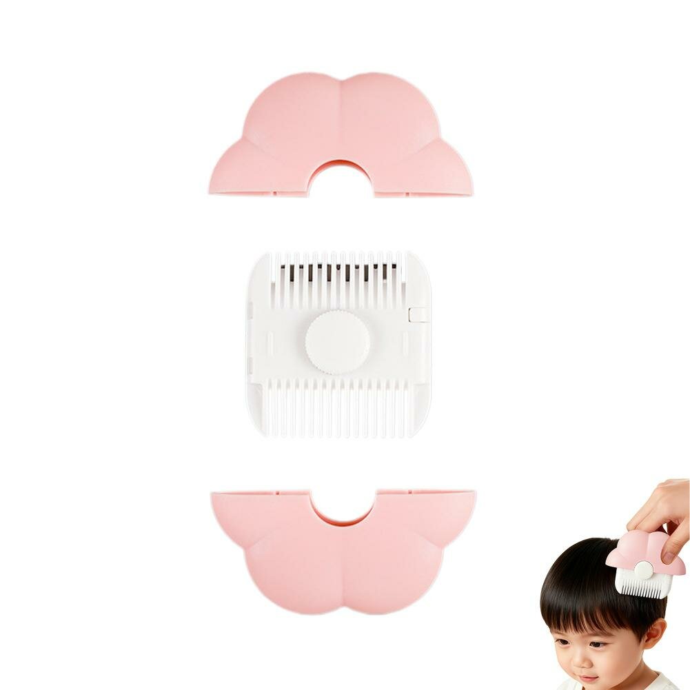 Портативная расческа-триммер 2-в-1 для детей и девочек, безопасная, для стрижки челки и кончиков волос
