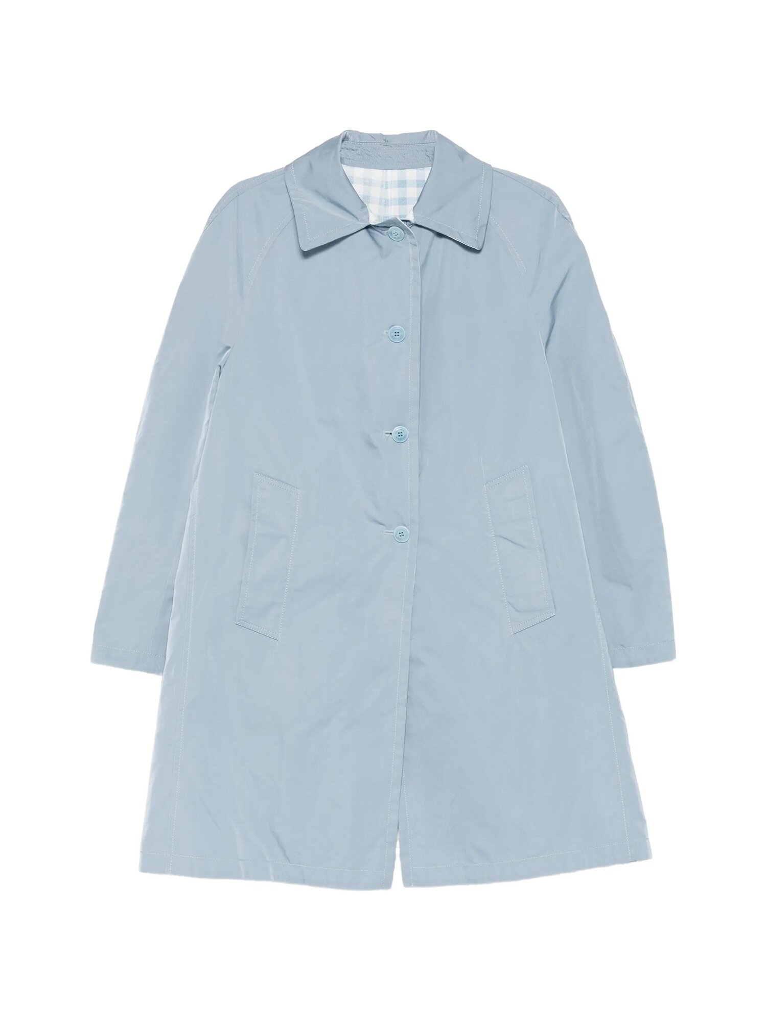 Пальто Ermanno Scervino Button-front collared single-breasted coat, размер 40, синий