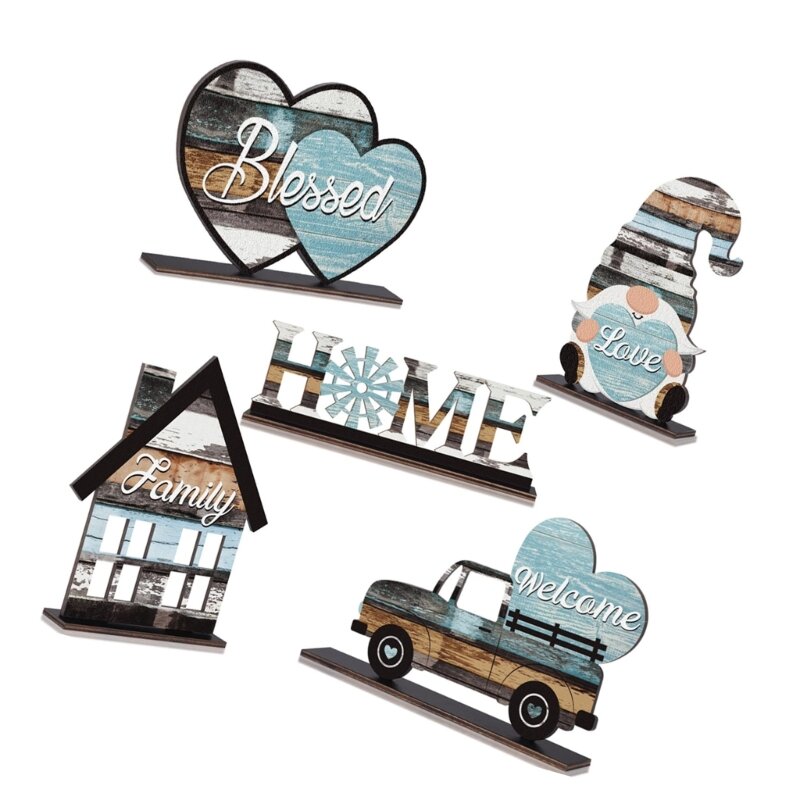 Стиль кантри приветствует семейные благословения, деревянное украшение рабочего стола, вывеску на стенде