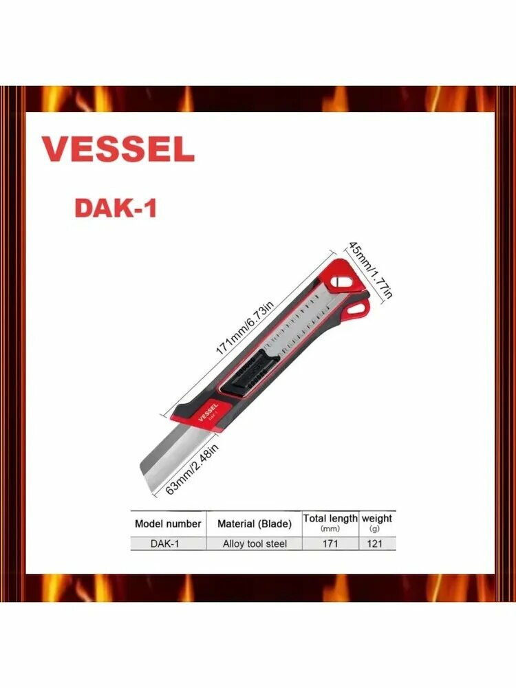 VESSEL, DAK/DAKB, Дамасский нож электрика, ручное кованое волнистое стальное лезвие, двусторонний инструмент для снятия изоляции, сменные лезвия для универсального ножа