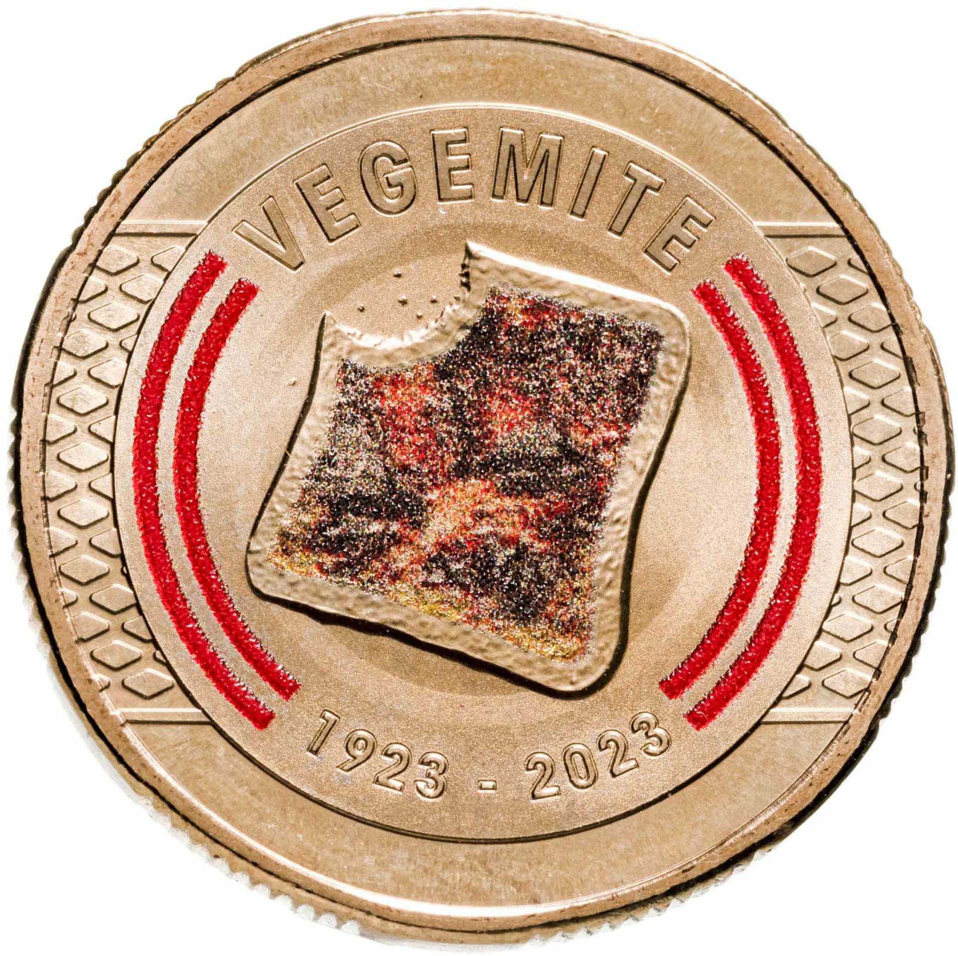 Австралия 1 доллар 2023 "Национальное блюдо - Виджамайт" цветная эмаль, Алюминиевая бронза, в сохранности UNC