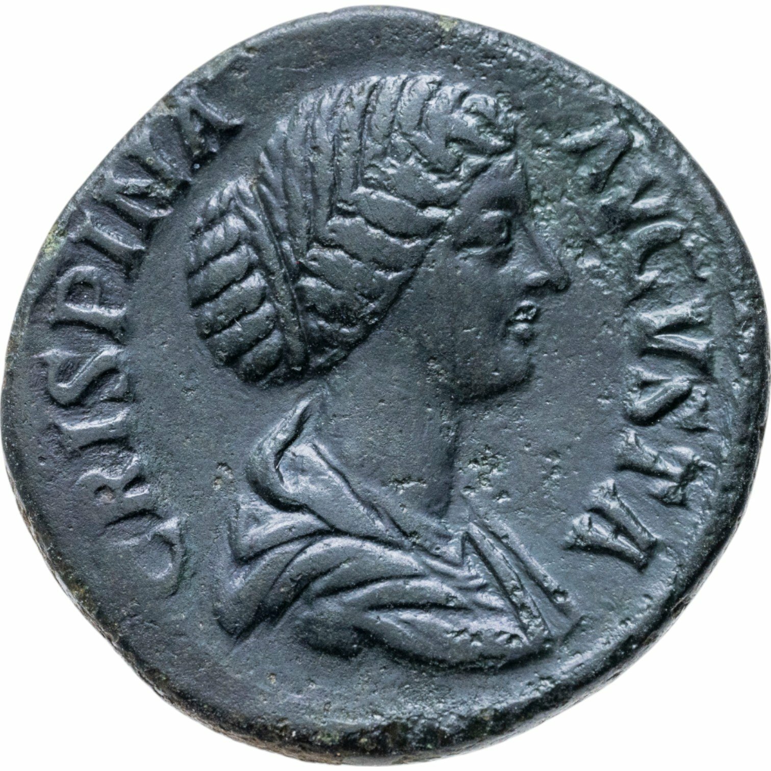 Римская империя , Криспина, супруга Коммода, 180-183 годы, Сестерций Хиларитата, Бронза, в сохранности VF-XF