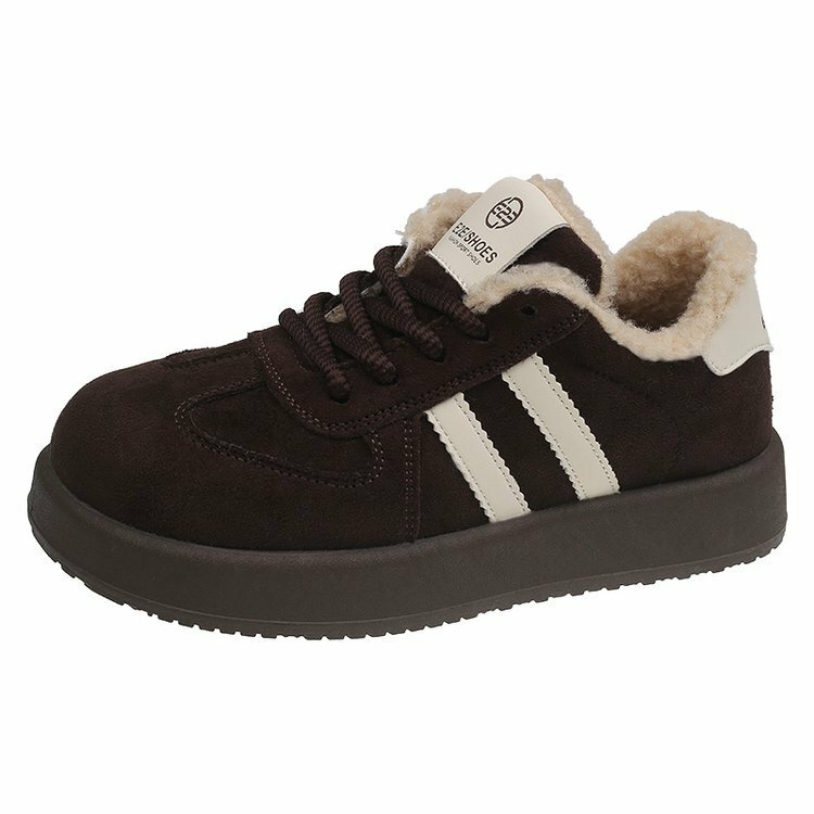 ВесКеды ИзнСтой AIS Кроссовки Женщины Осень Зима Флис Нескользкий Теплый Связка Низкий каблук/Black