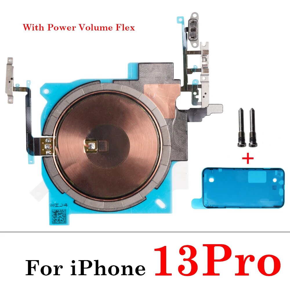 Катушка беспроводной зарядки NFC с магнитом, громкость питания, гибкий кабель для iPhone 12, 13, 14, Mini Pro Max Plus, наклейка на панель зарядного устройства For iphone 13Pro