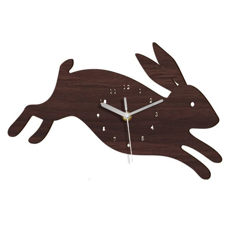 Детские часы-кролик из дерева, B