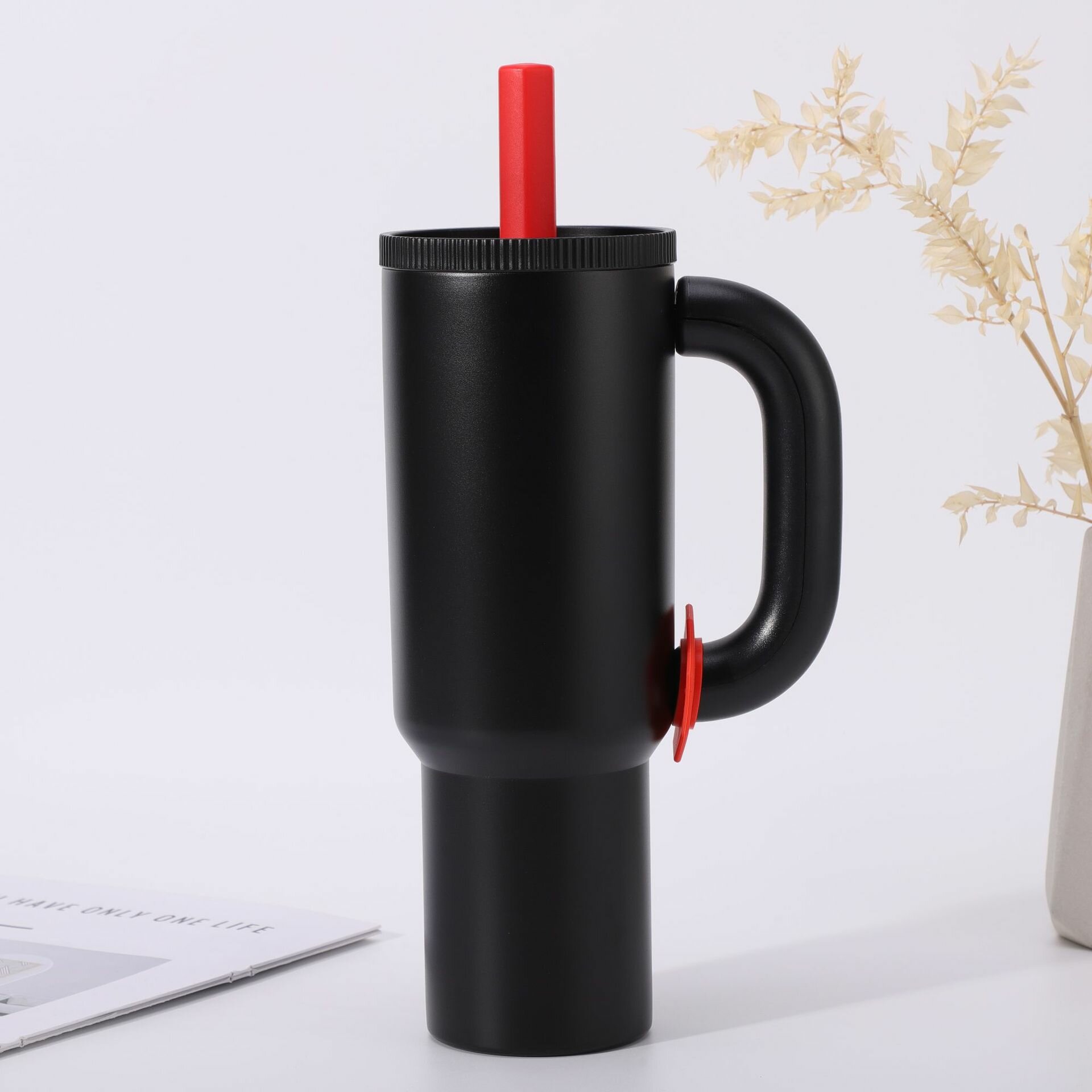 Новая высококачественная изолированная кружка из нержавеющей стали 304 с дизайном допамина, большой объем 400 мл, с ручкой, автомобильная кружка