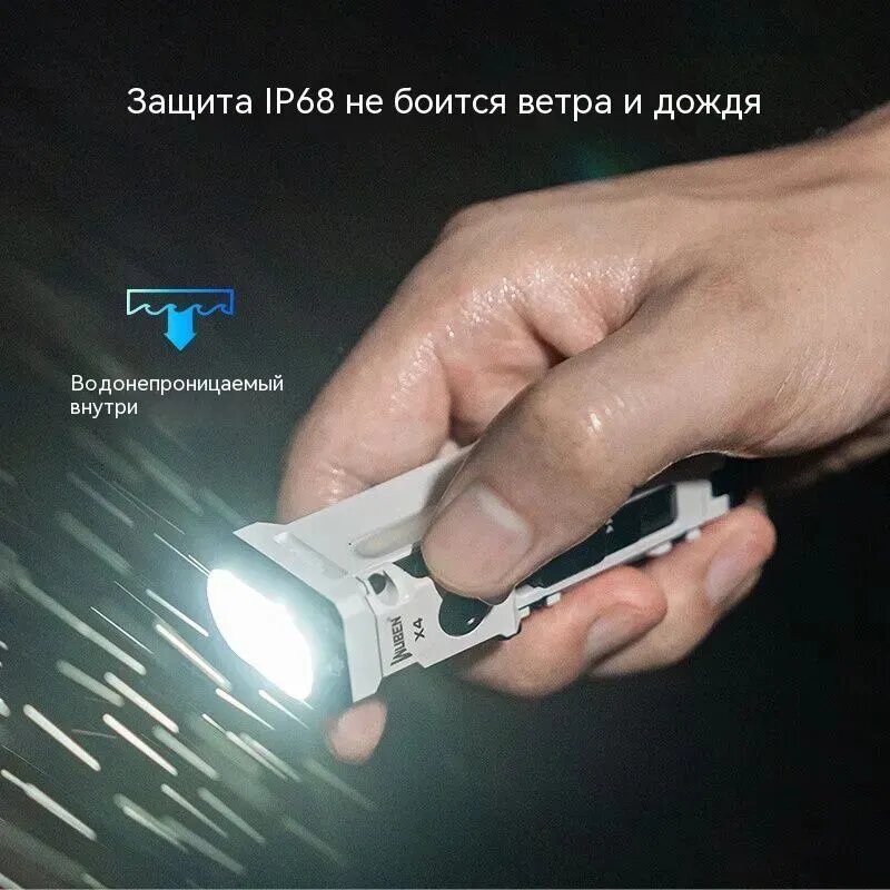 Фонарь ручной WUBEN X4 белый, дальность 205 м, 18650 аккумулятор, размер 96mm，35mm，26mm — фото 1