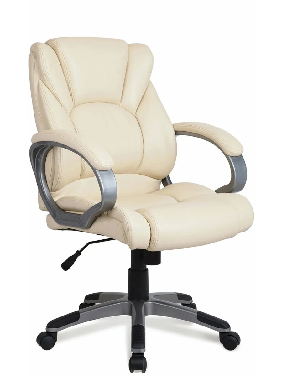Офисное кресло BRABIX Eldorado EX-504 (531167) бежевого цвета, 120 кг, топ-ган, экокожа