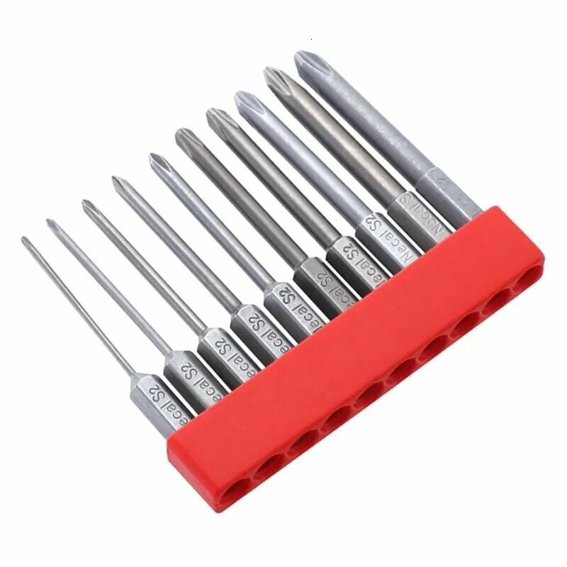 10 шт. магнитных крестовых бит PH00 PH0 PH1 PH2 65 мм