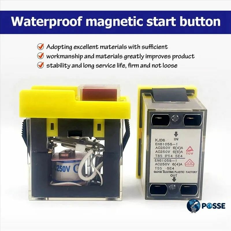 10X Kjd6 5E4 250 В 6 А универсальный предохранительный выключатель: электромагнитный, водонепроницаемый, защита от отключения электроэнергии, кнопка
