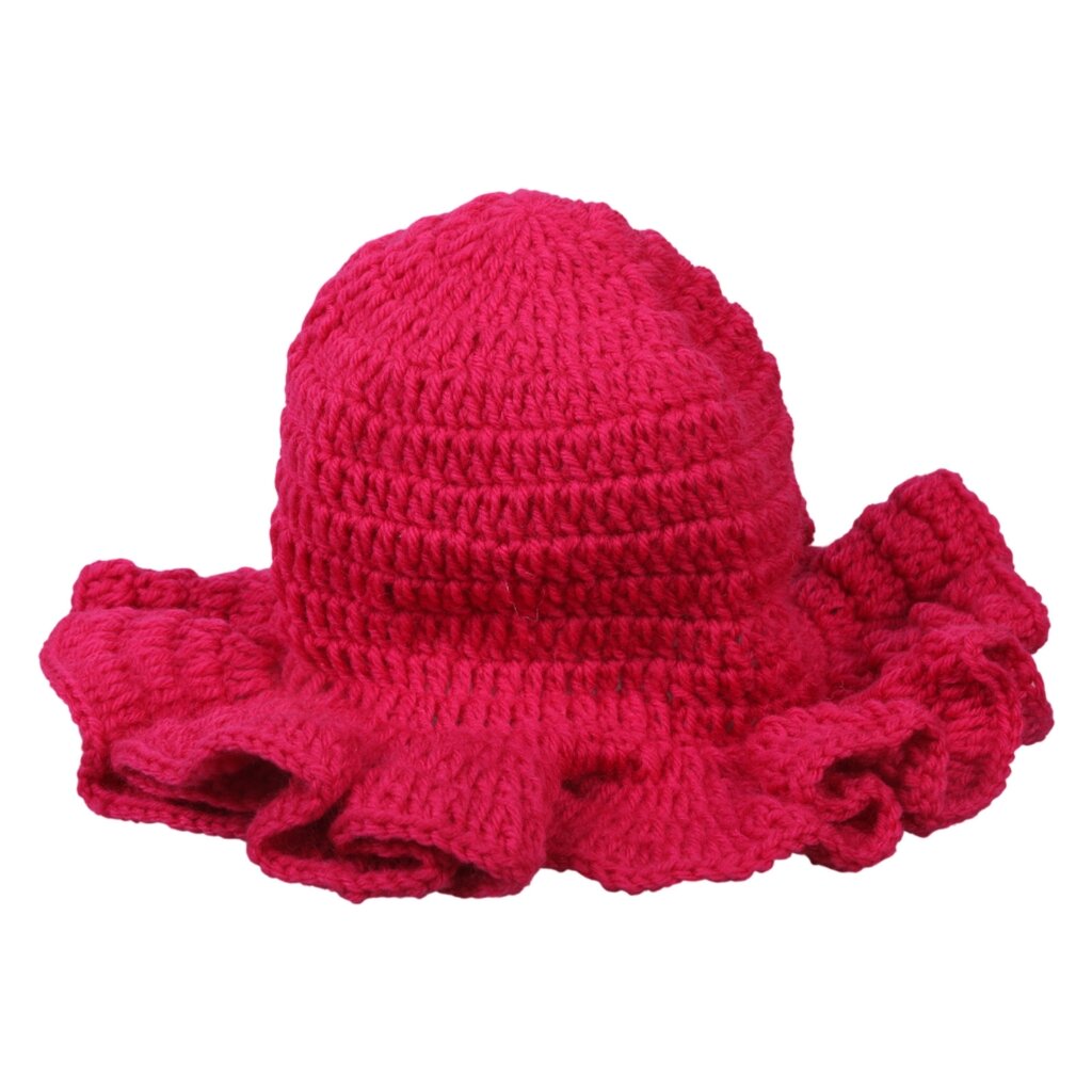 Вязаная вручную панама ручной работы для женщины-подростка, Уличная Рыбацкая шляпа с гофрированными полями, Зимняя Ветрозащитная шляпа для карнавалов