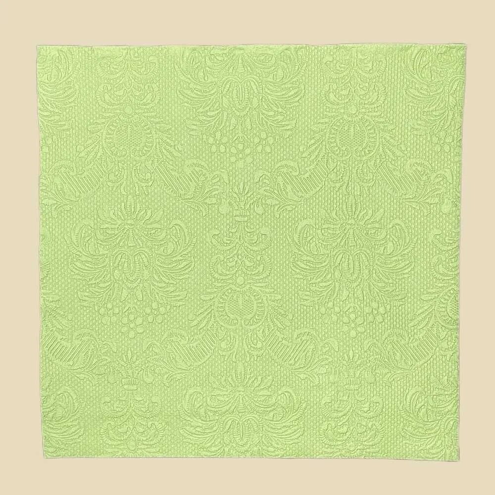 Бумажные салфетки EUROHOUSE 33x33 см, 3-слойные, Барокко Зеленый палевый, 16 шт. 57219