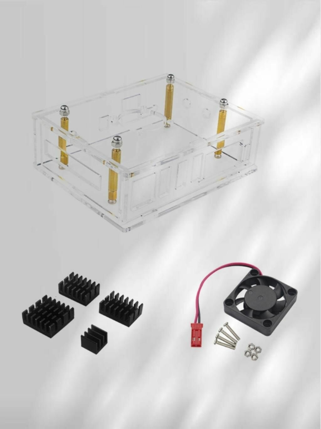 Чехол для Orange Pi 5 Plus, - Корпус Вентилятора Алюминиевый