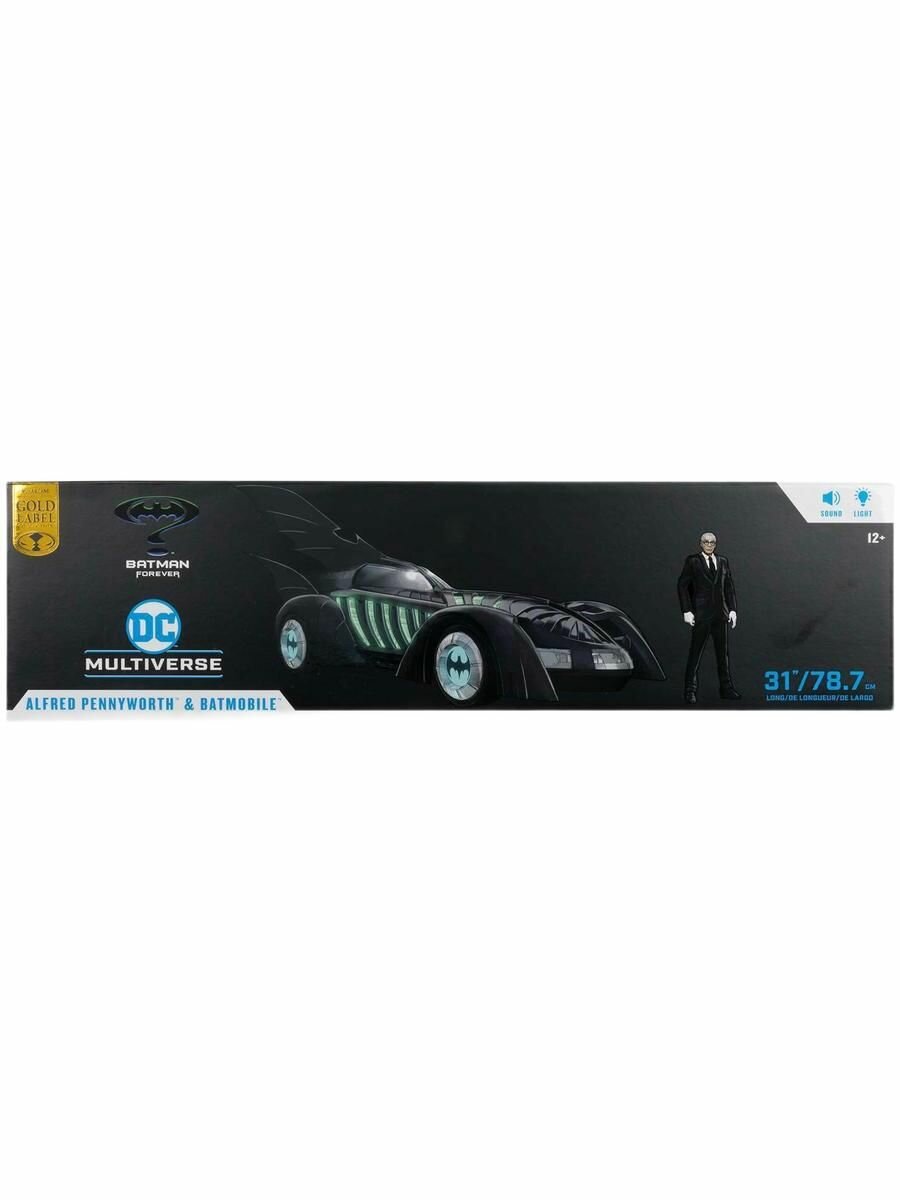 Фигурки McFarlane. Gold Label. DC Universe: Batman Forever - Batmobile And Alfred 79см