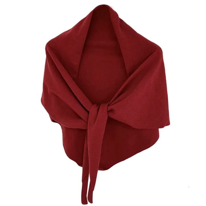 Женский трикотажный пончо-накидка, красный