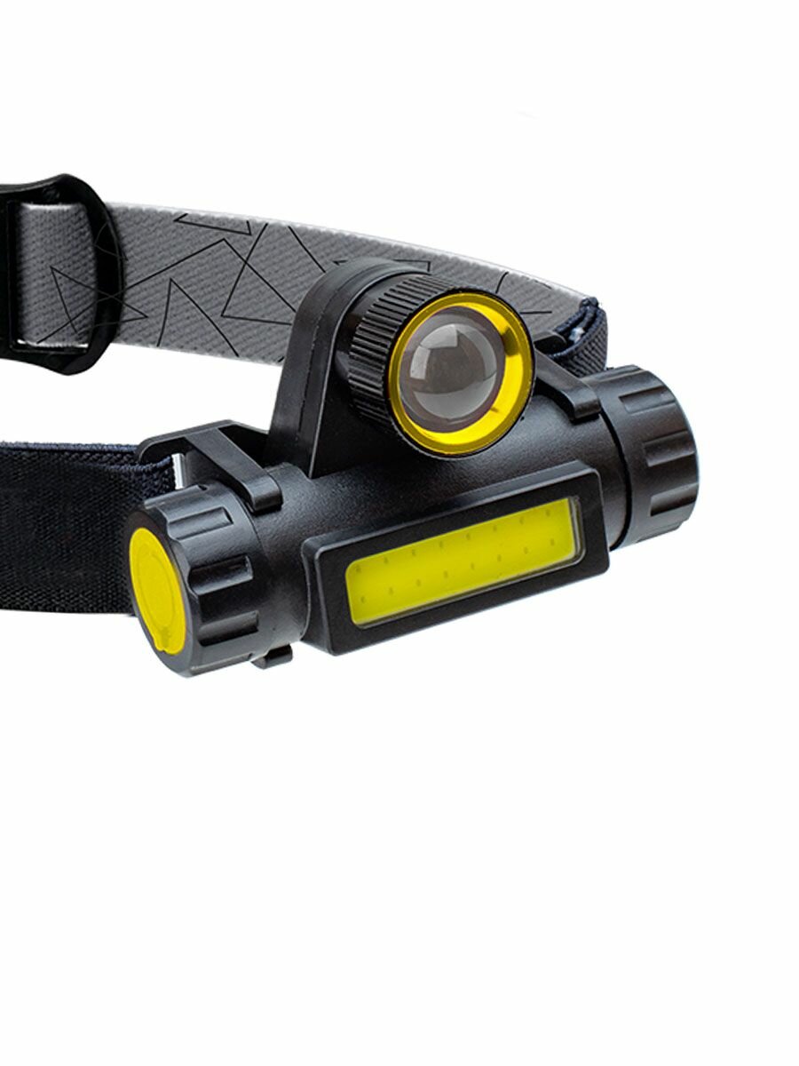 Фонарь аккумуляторный Космос налобный, 3 Вт, 3,7V, 1,2 Ач, 180 Лм, 8 часов