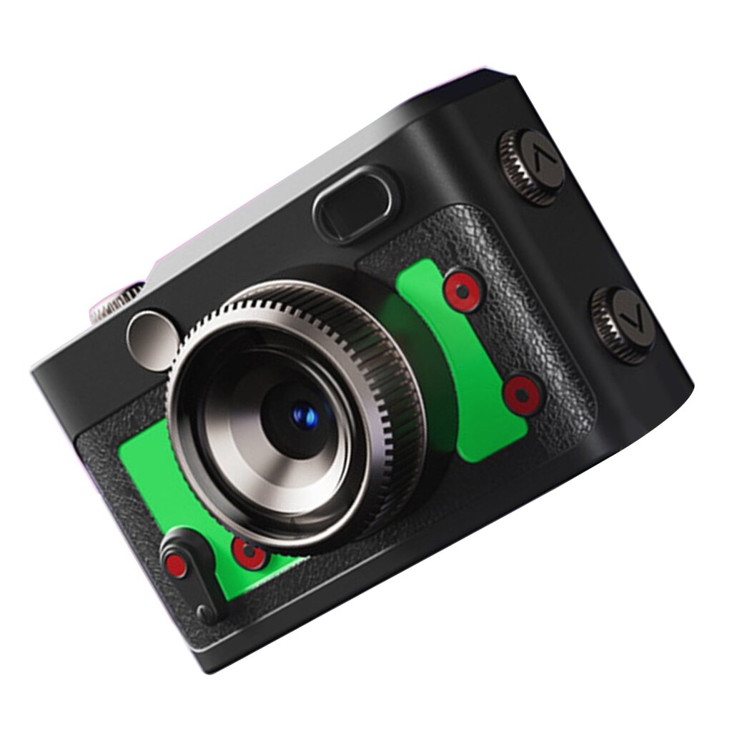 Цифровая фотография с откидным экраном CCD высокой четкости-черно-зеленый