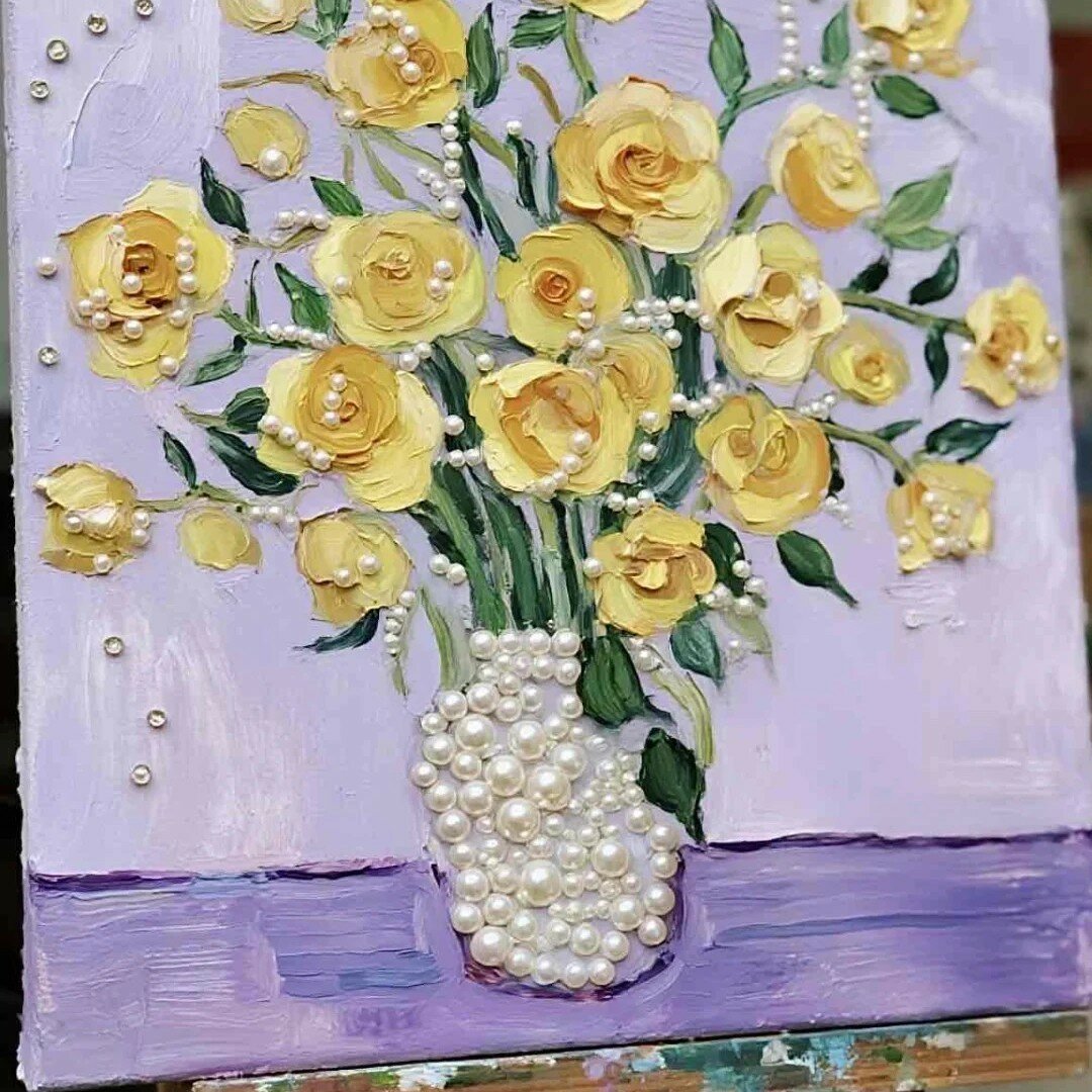 Солнечный цветок DIY Жемчужная живопись Ручная работа Креативный свежий исцеляющий цветочный подарок для друзей и лучших подруг Декоративная живопись