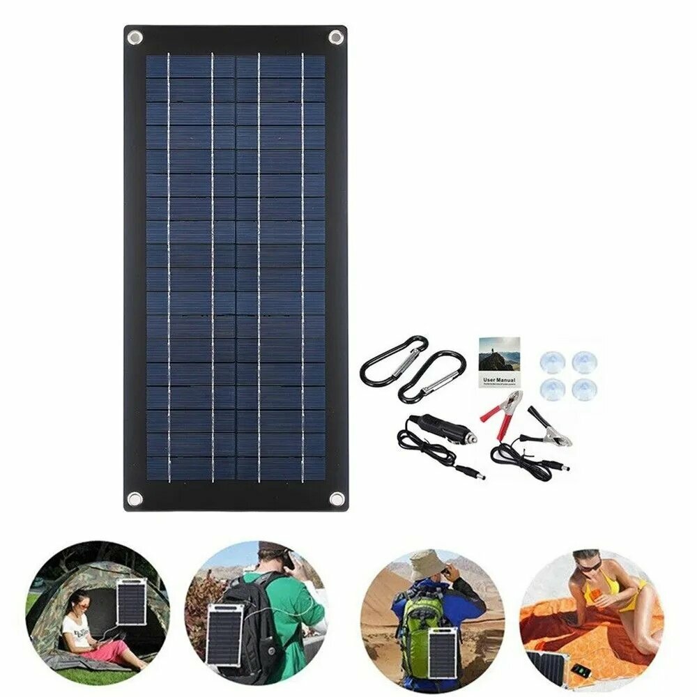 OZ-GLGA 60 Вт солнечная панель 12 В-18 Вольт зарядное устройство для аккумулятора для каравана автомобиля фургона лодки комплект