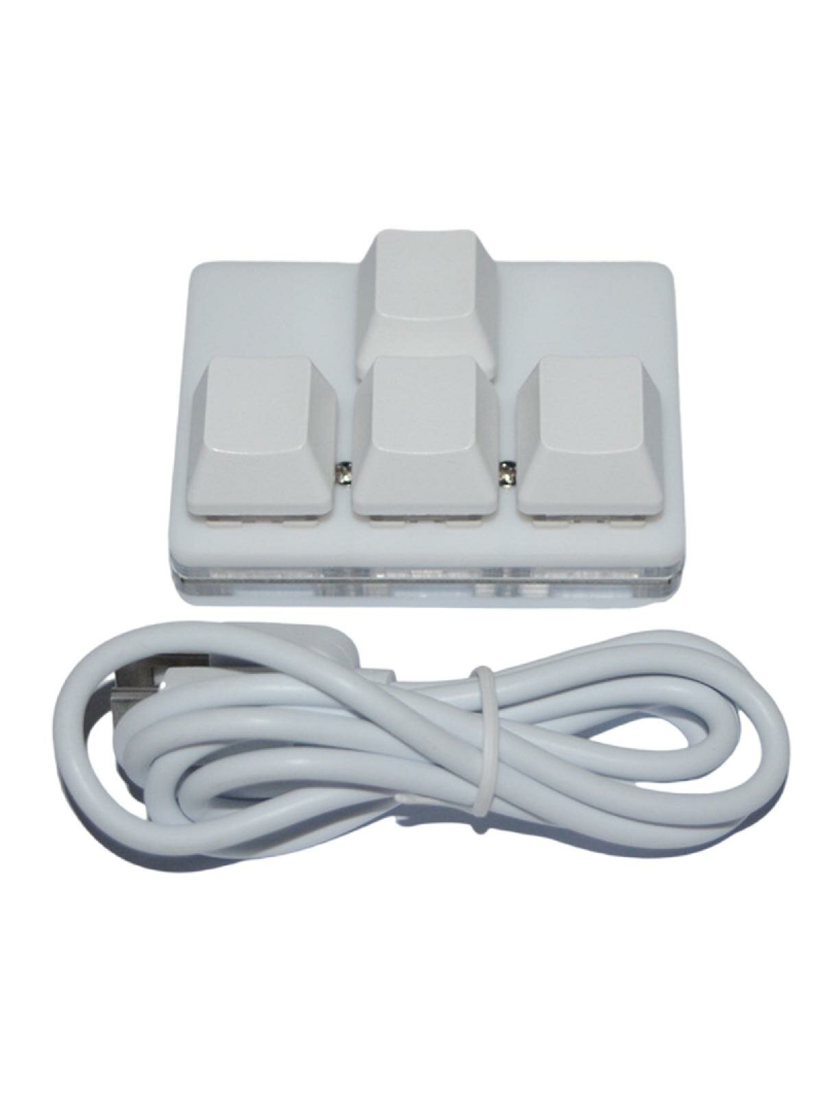 USB 4 Key Keypad One-Handed Mechanical Gaming Keyboard Programming Keypad for Standard Keyboard Hot Swappable Keypad