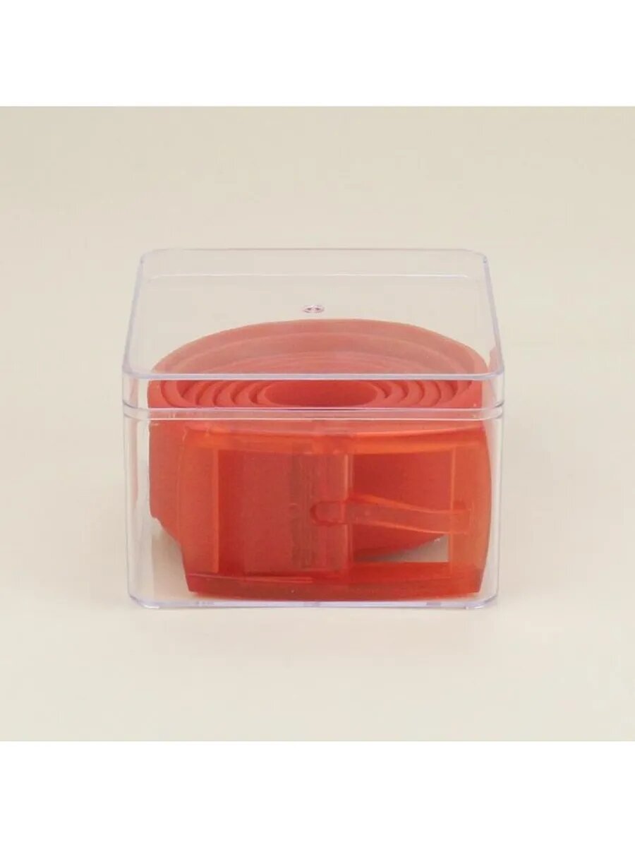 Ремень силиконовый-красный, 125см, ПЭТ коробка