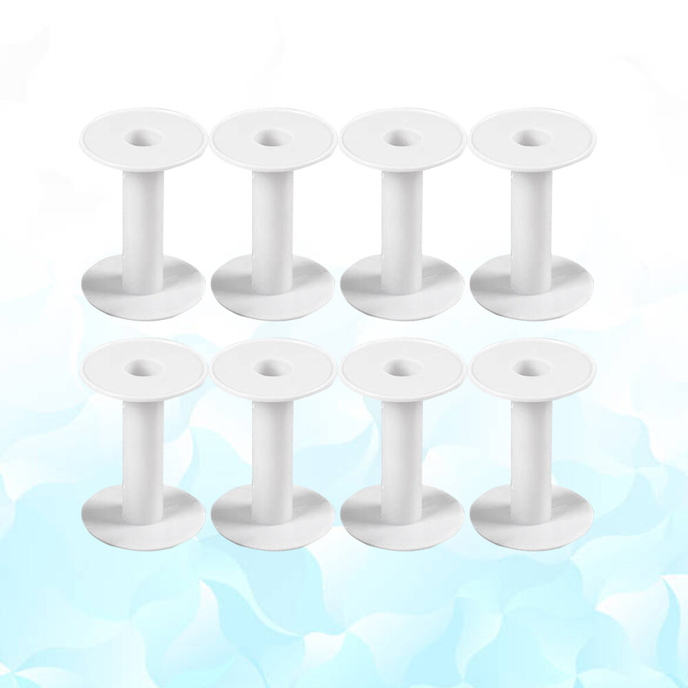 Пластиковые бобины для намотки нитей белого цвета, в наборе 20 штук, для творчества