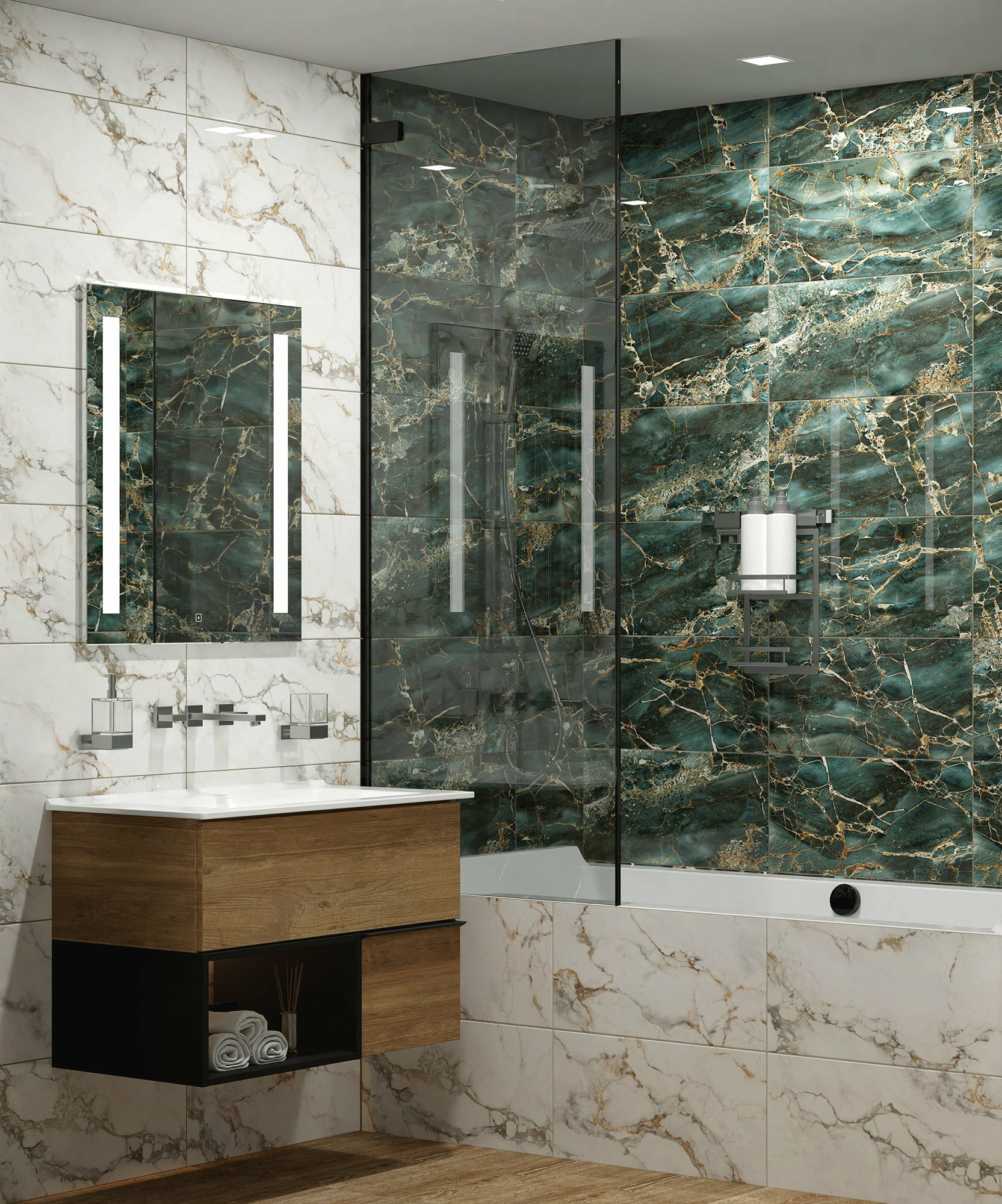 Плитка Настенная Global Tile Marigold зеленый 30X60 см 1,62 м²