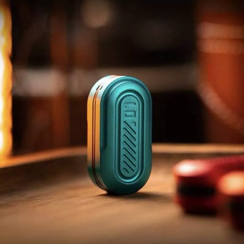 Металлический спиннер POD Push Card для снятия стресса, синий цвет, премиум-устройство для рук