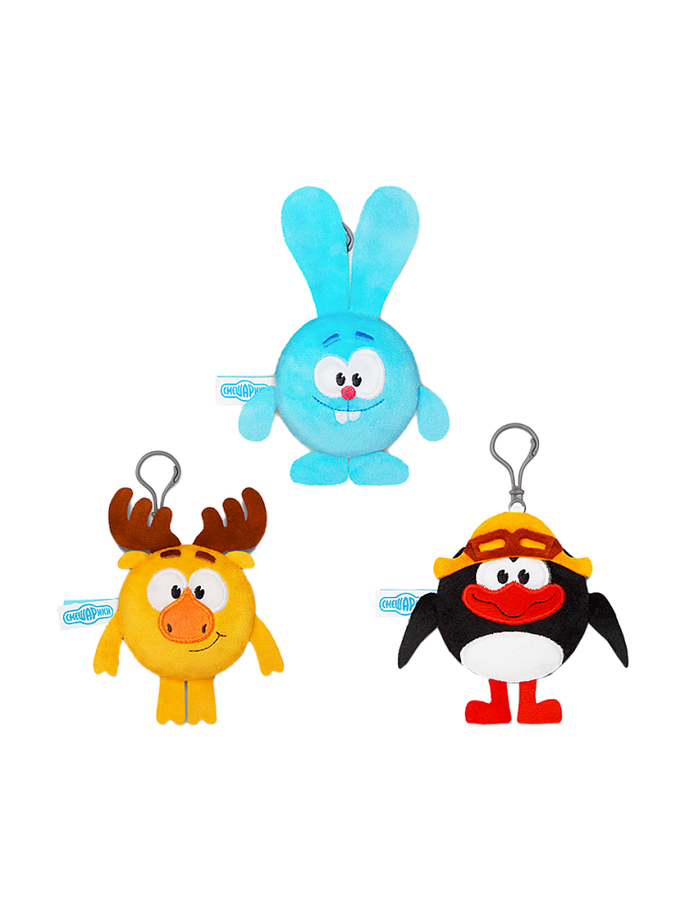 Мякиши Мягкие игрушки-брелки Мякиши Смешарики: Крош, Лосяш, Пин