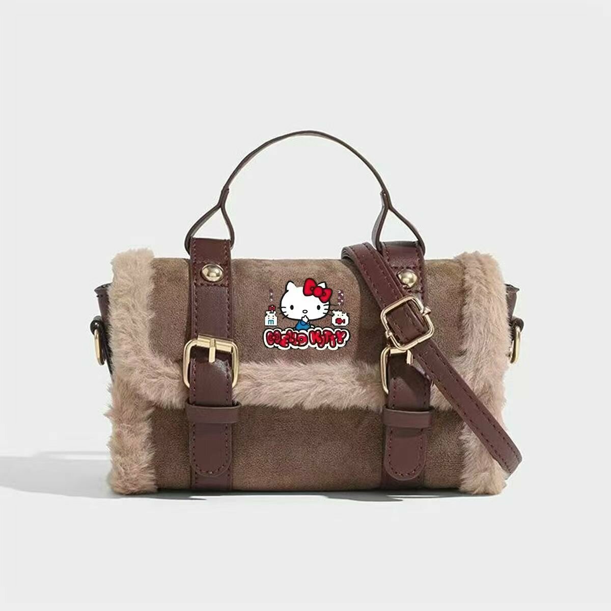 Плюшевая сумка Miniso Sanrio Hello Kitty (розовая)
